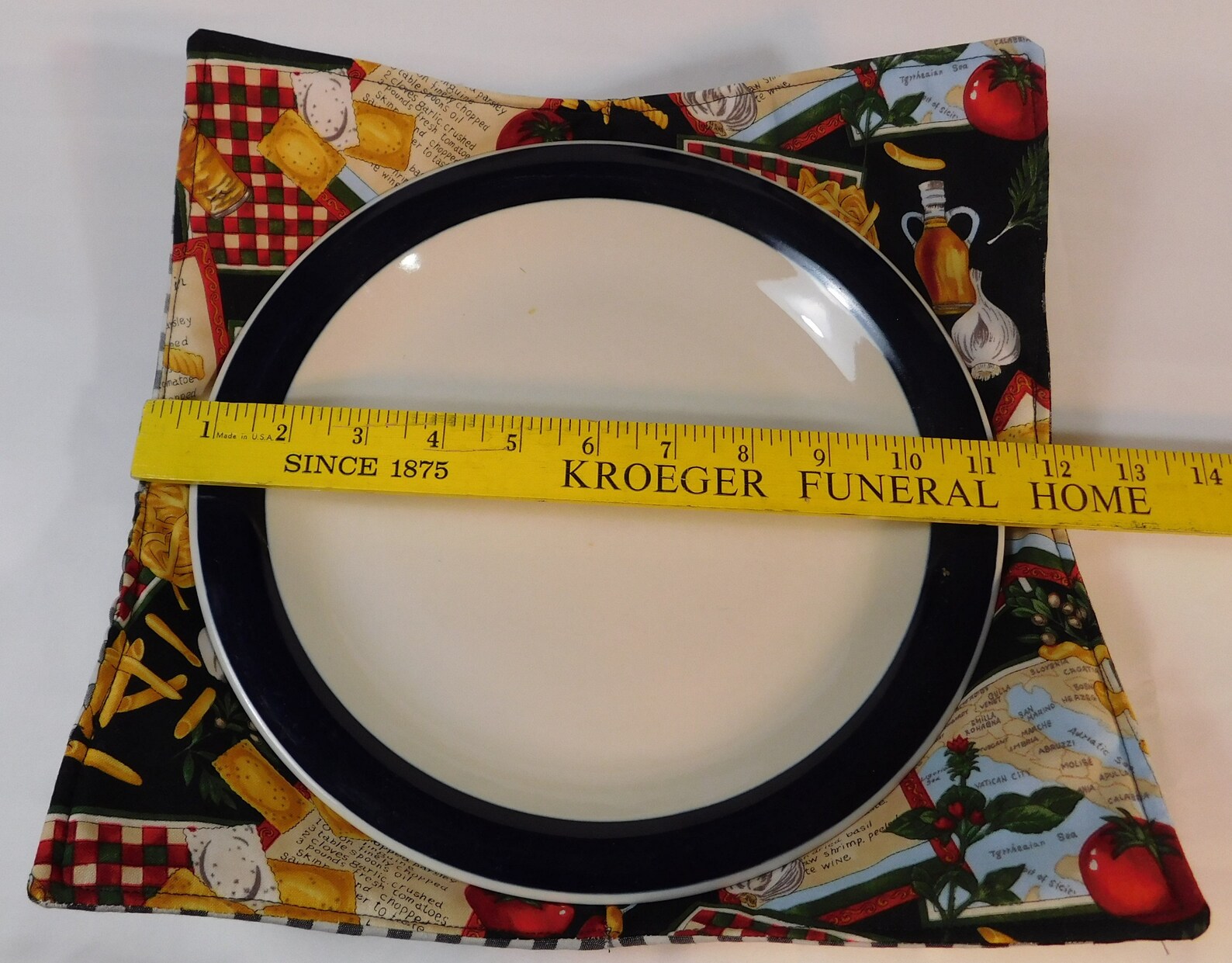 Reversible Dinner Plate Microwave Cozy With Italian Foods on a - Etsy