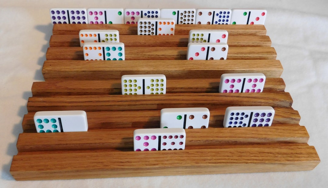 Handmade Dark Red Oak Domino Holders Made From Reclaimed Wood. A Great ...
