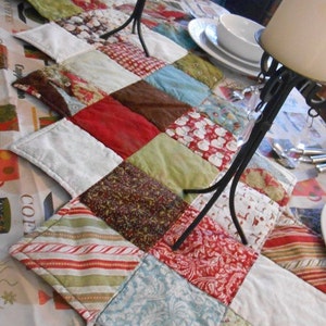 Table Runner, Zig Zag Design, Red,table Topper, Machine Quilted,table ...