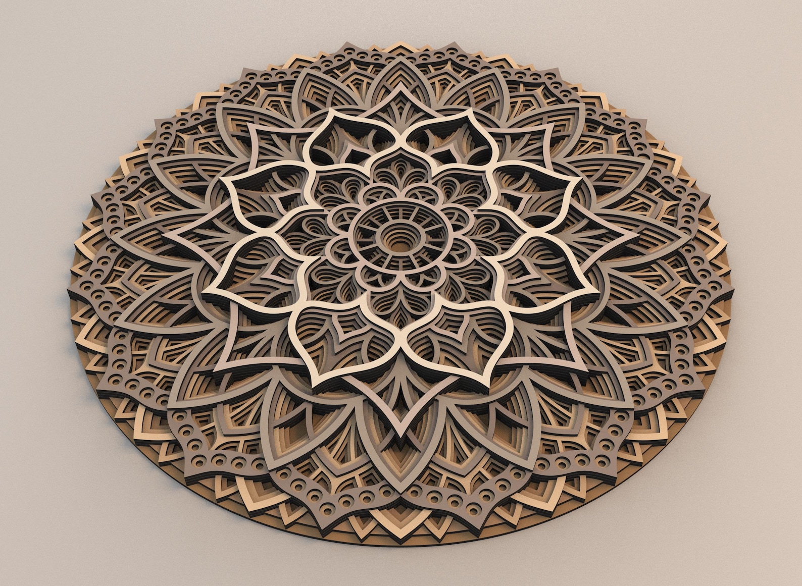Multi-layered Circular Wooden Mandala - Etsy