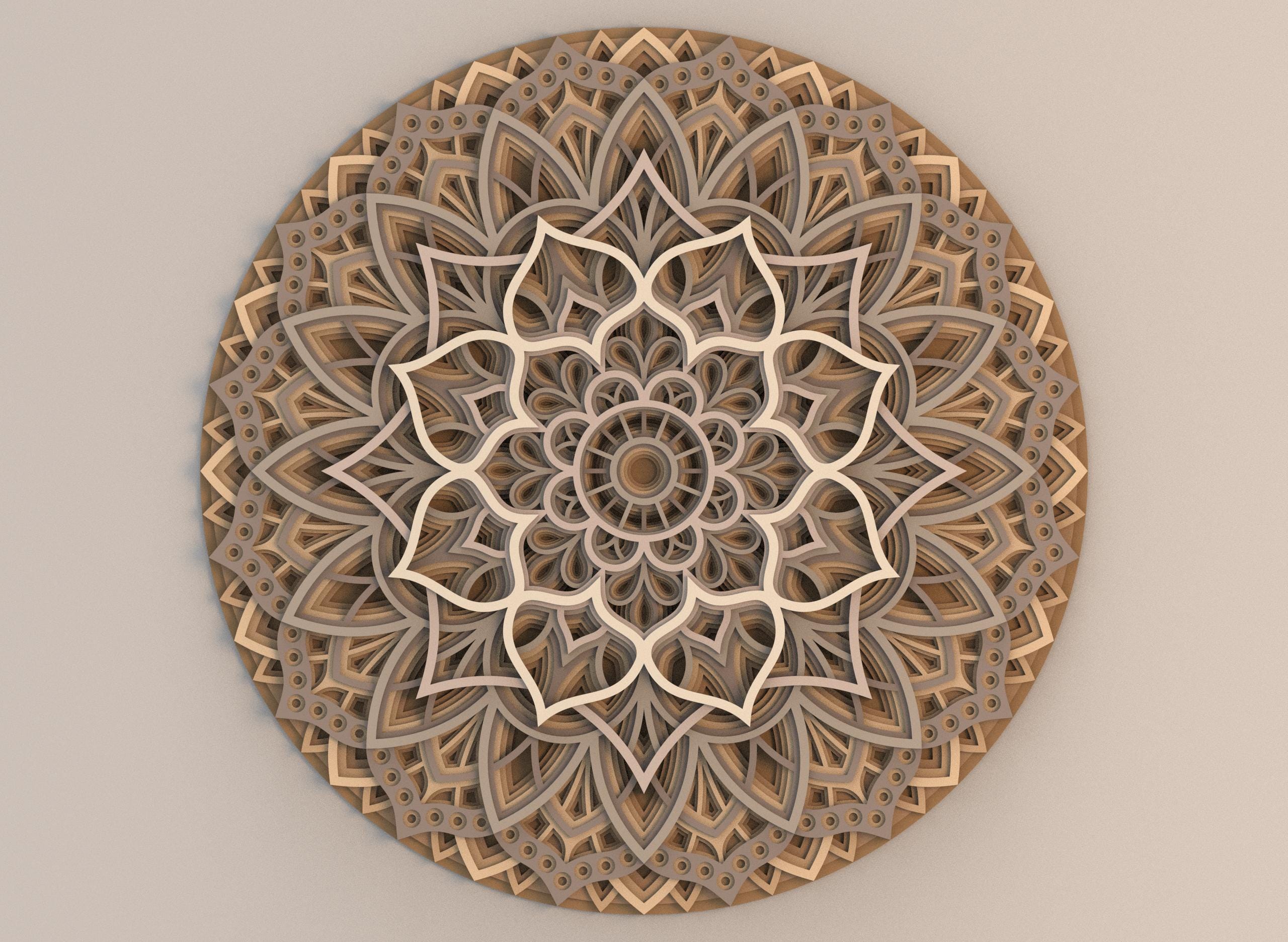 Multi-layered Circular Wooden Mandala - Etsy