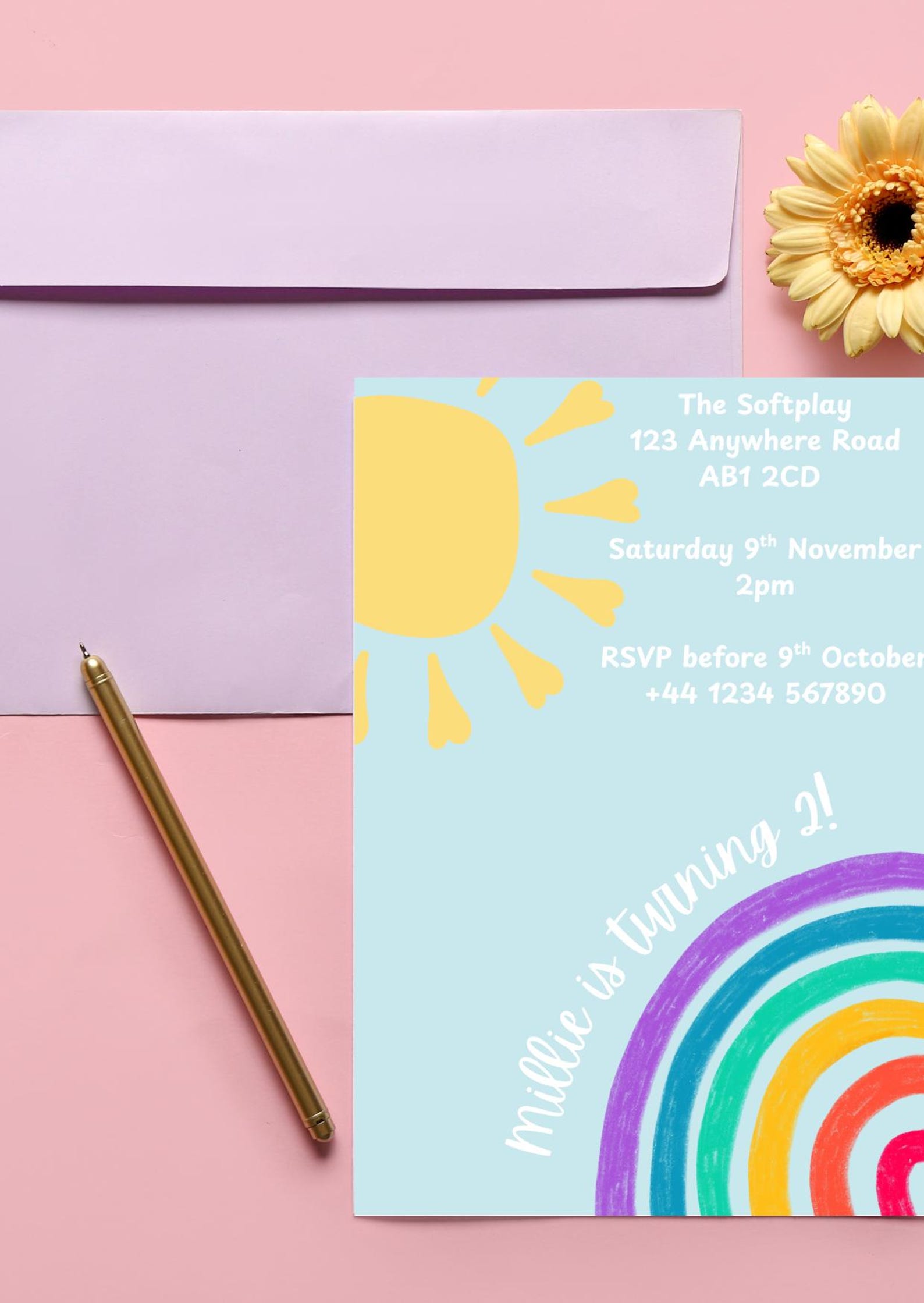 Sunshine Party Invitation - Etsy