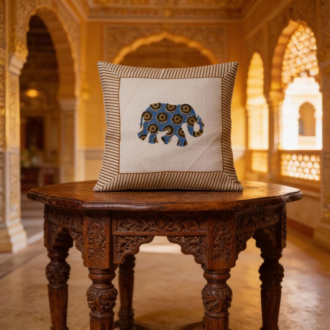 Block Printed Cotton Cushion Covers With All-over Pattern (set of 2) - Etsy
