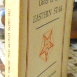 Order of the Eastern Star Grand Chapter District of Columbia 1942 Rare ...