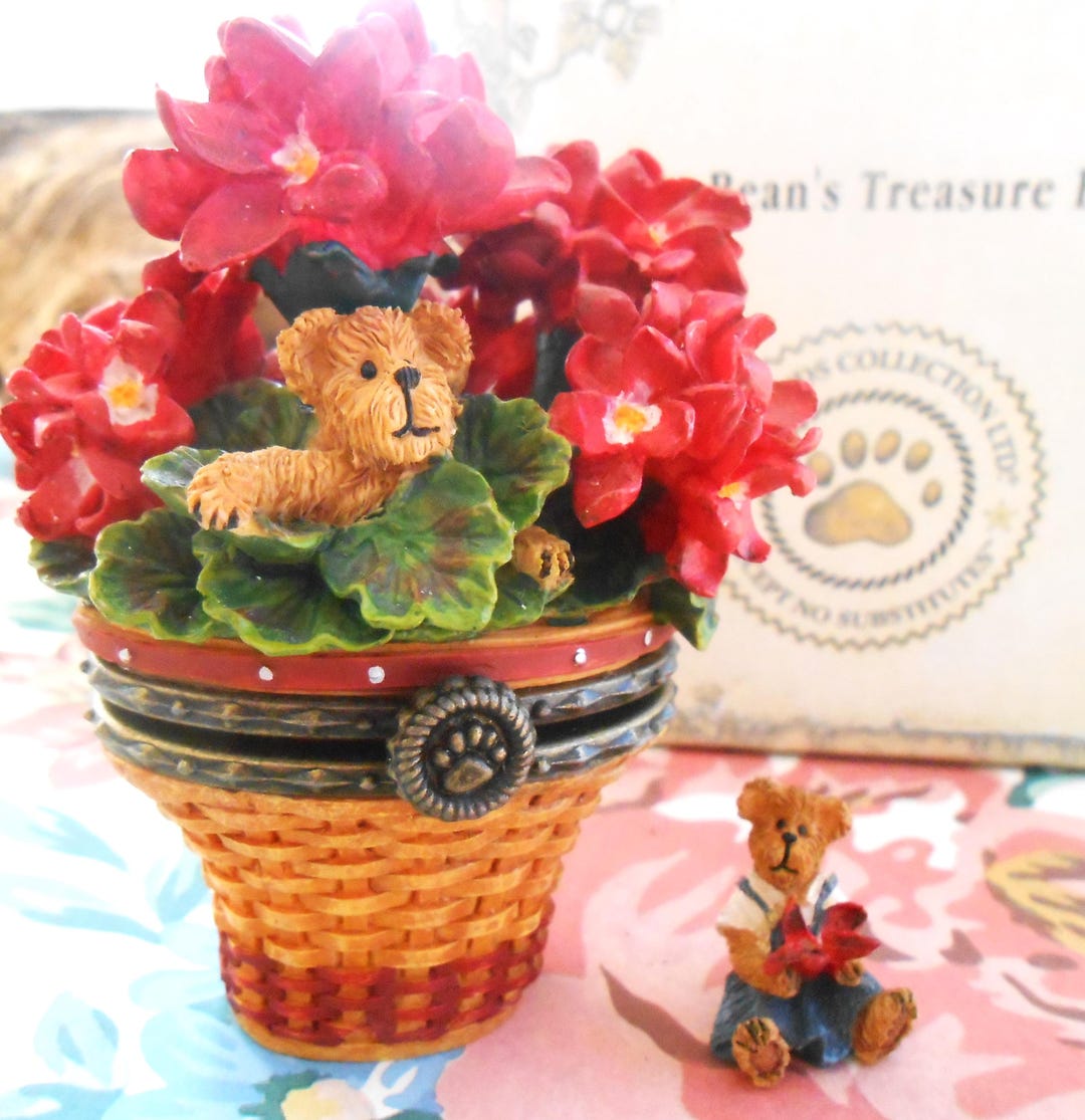 2004 Boyds Uncle Bean's Treasure Boxes Longaberger Limited Edition Collectors Club May Series ...
