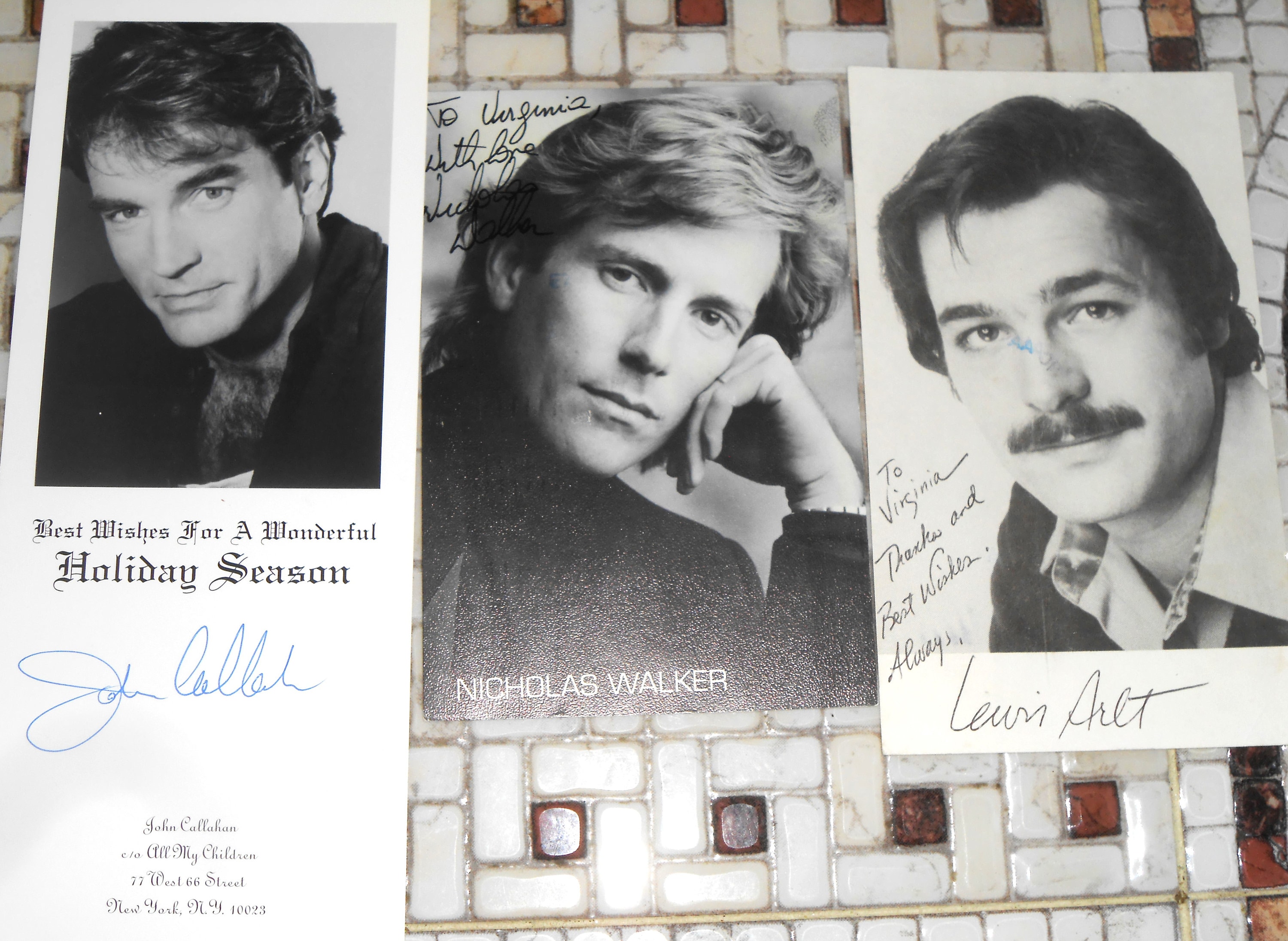 1980's-90's Soap Opera Actor Photos Letters Memorabilia Autograph Fan ...