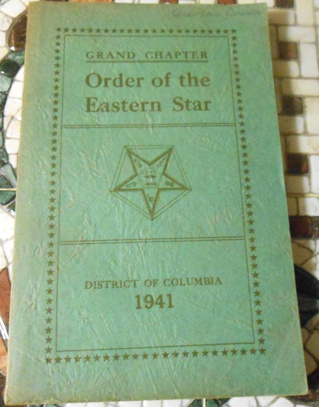 Order of the Eastern Star Grand Chapter District of Columbia 1941 Rare ...