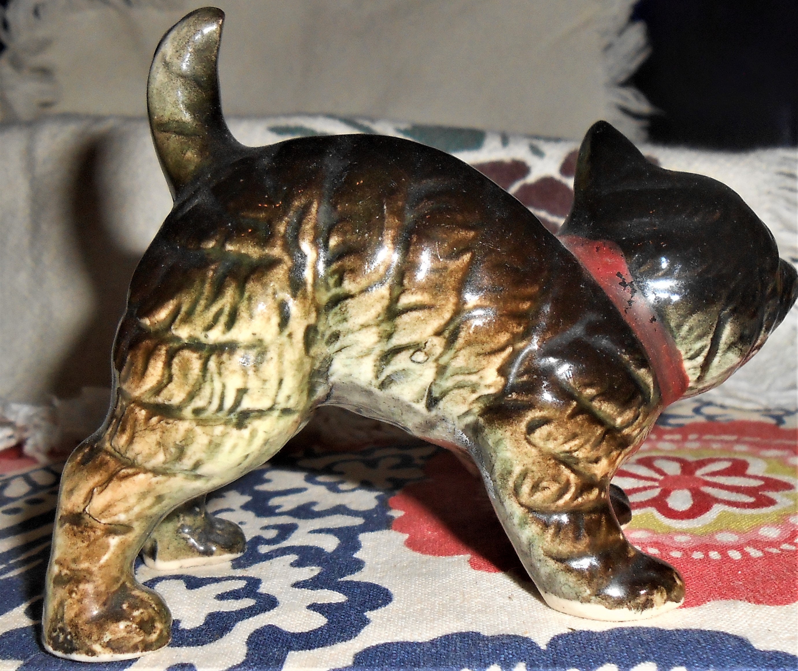 Vintage 2pc Set Miniature Cat Figurine Japan Hand Painted Kasuga Ware ...