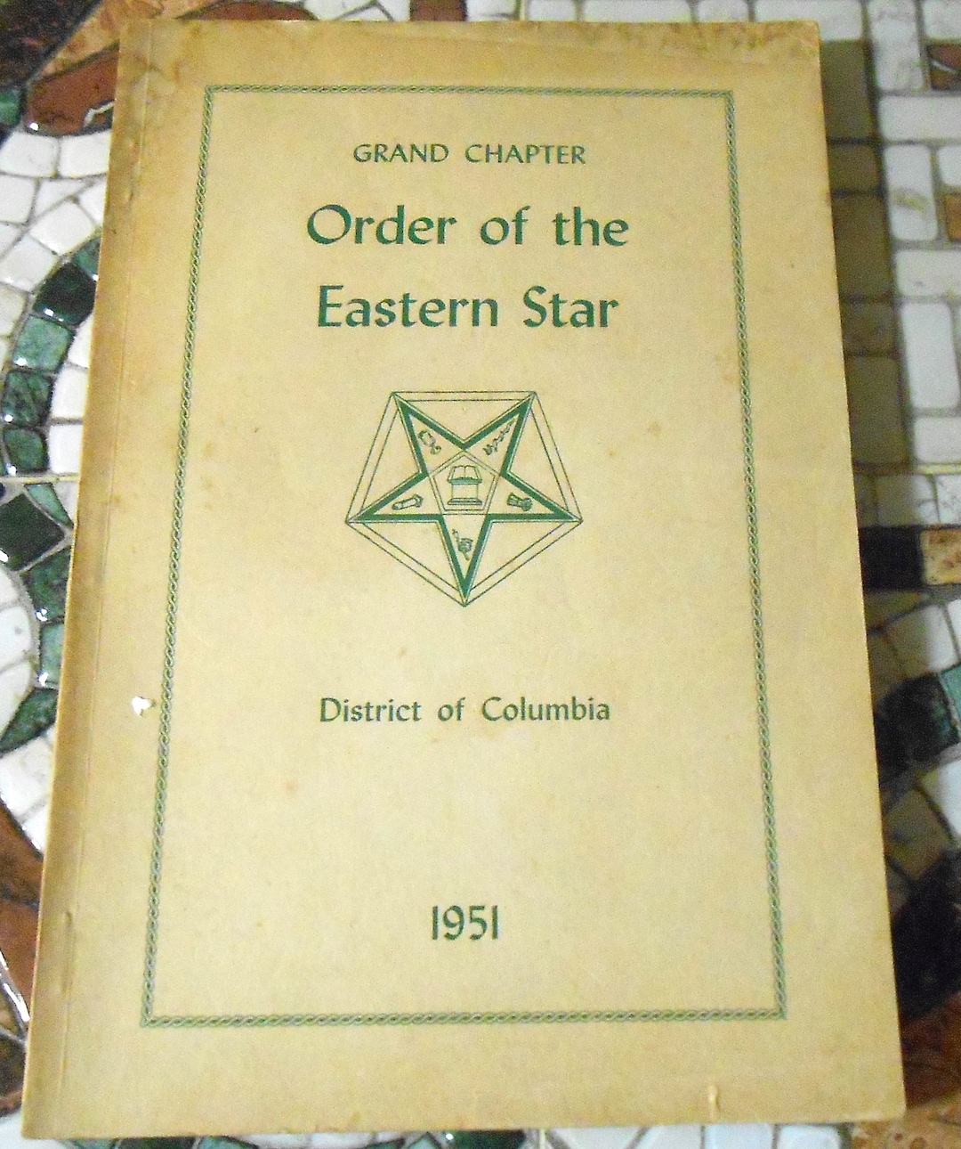 Order of the Eastern Star Grand Chapter District of Columbia 1951 Rare ...