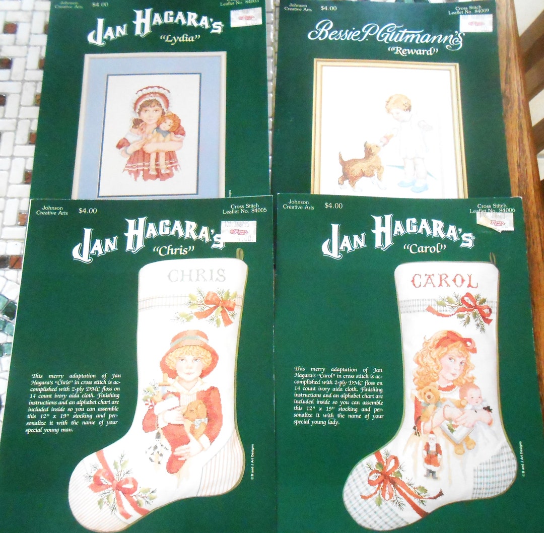 Jan Hagara's Cross Stitch Stockings, Chris Carol Lydia & Bessie Gutmann ...