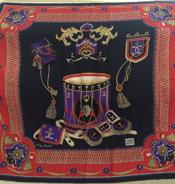Regal Red and Purple Drum Corps Design on Black Vintage PIERRE - Etsy