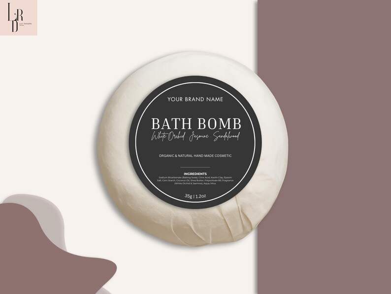 Bath Bomb Label Templates, DIY Printable Band Label, Custom Wrap Around ...