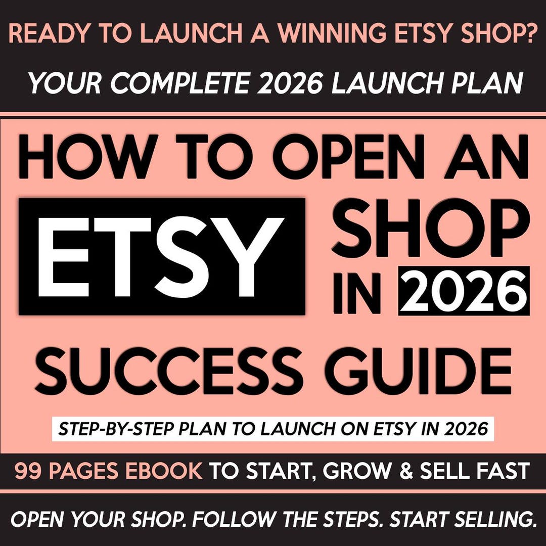 Sell on Etsy 2026 - Etsy Shop Setup & Business Planner, How to Start an ...