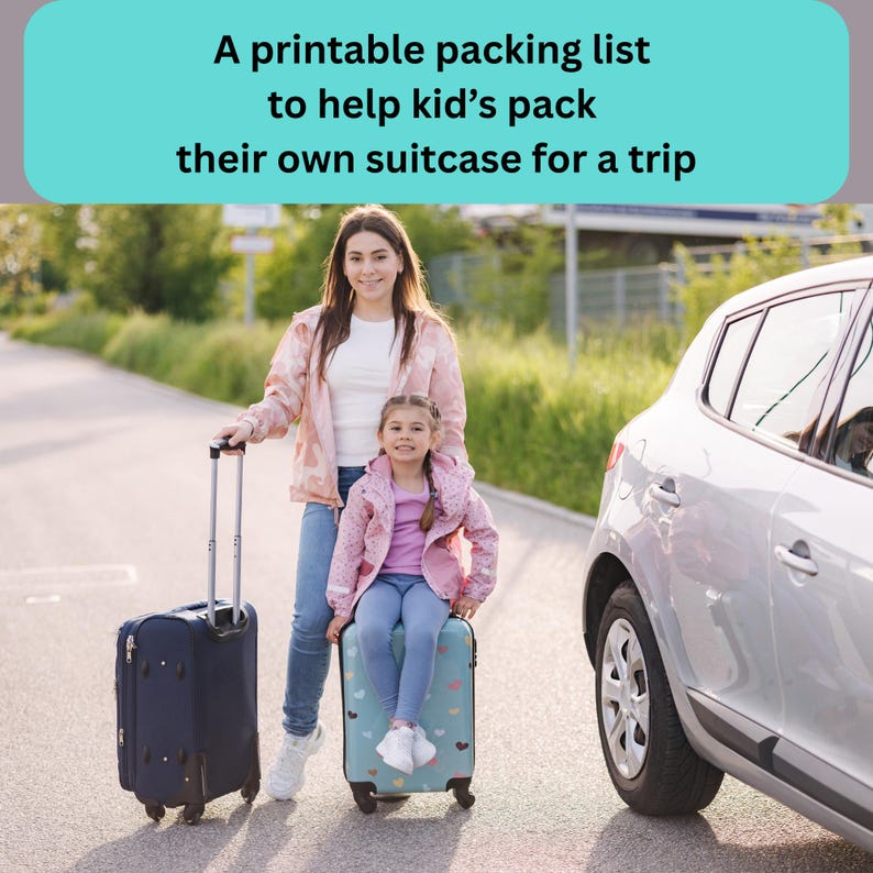 Girls's Packing List -printable Checklist for Kids to Pack Clothes for ...