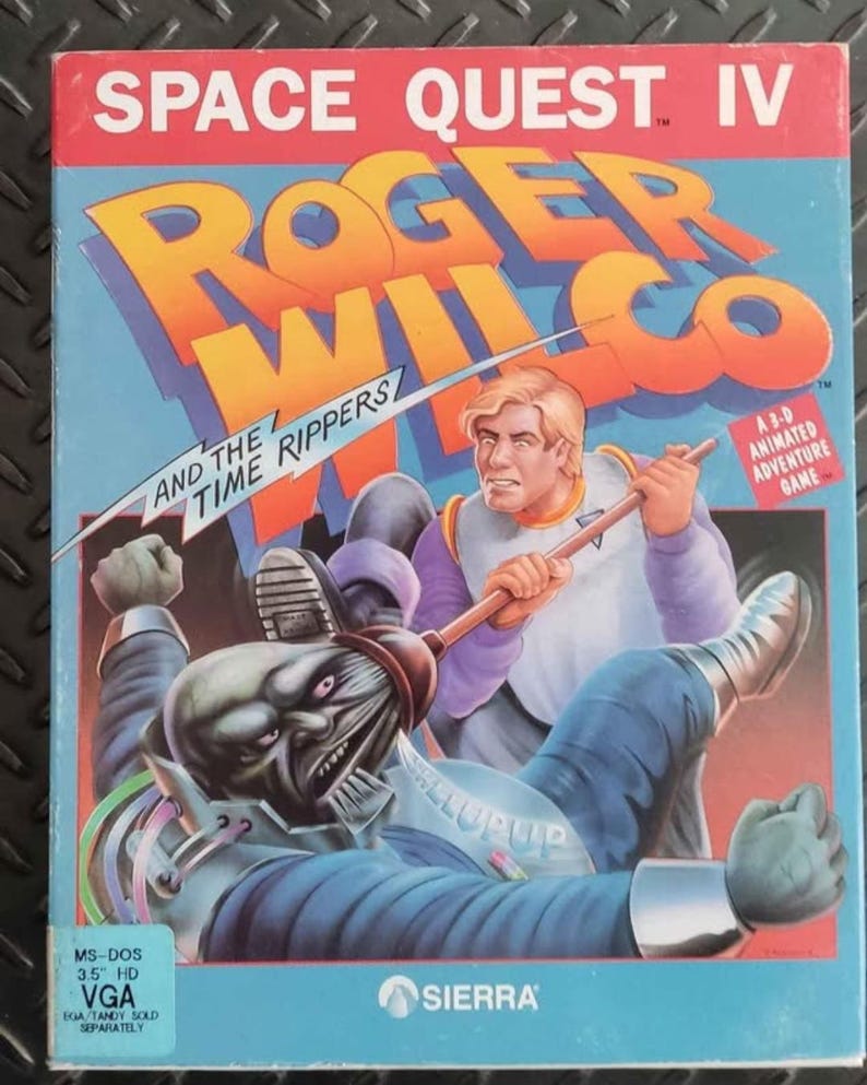 Space Quest IV Roger Wilco Floppy Disk Computer Game 90s Vintage - Etsy