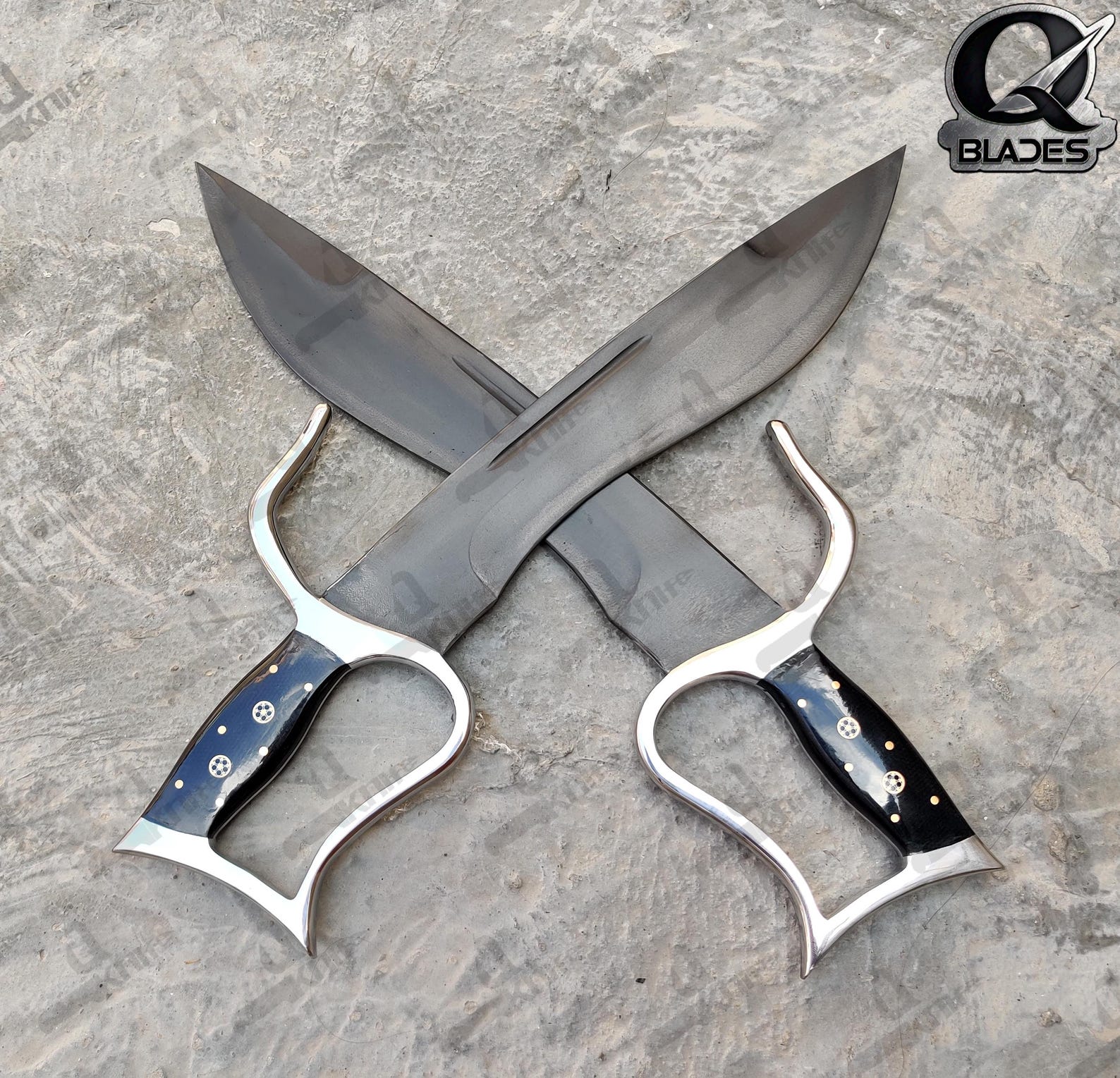 Handcrafted Acid Washed Wing Chun High Carbon Steel Swords Twin Sword ...