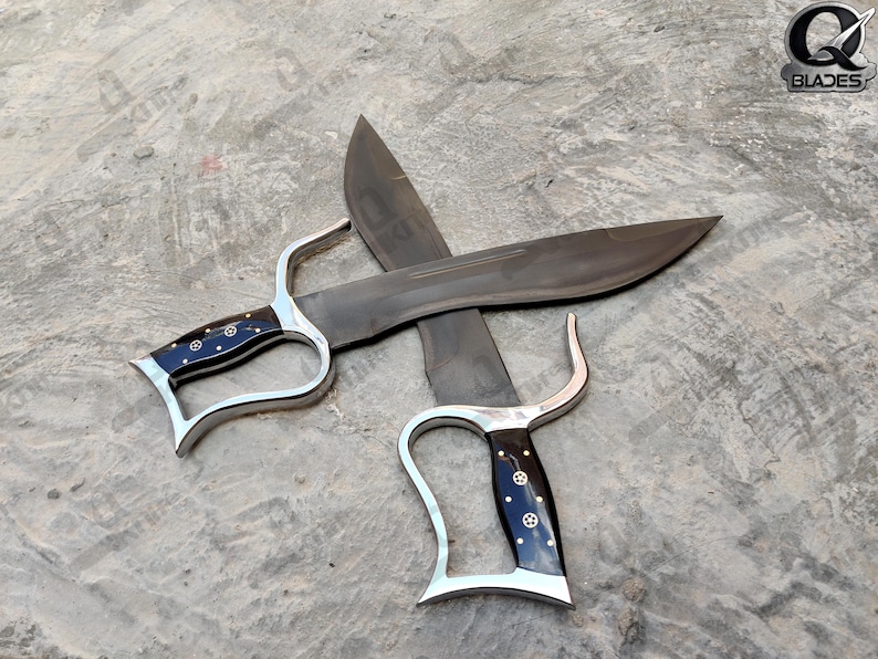 Handcrafted Acid Washed Wing Chun High Carbon Steel Swords Twin Sword ...