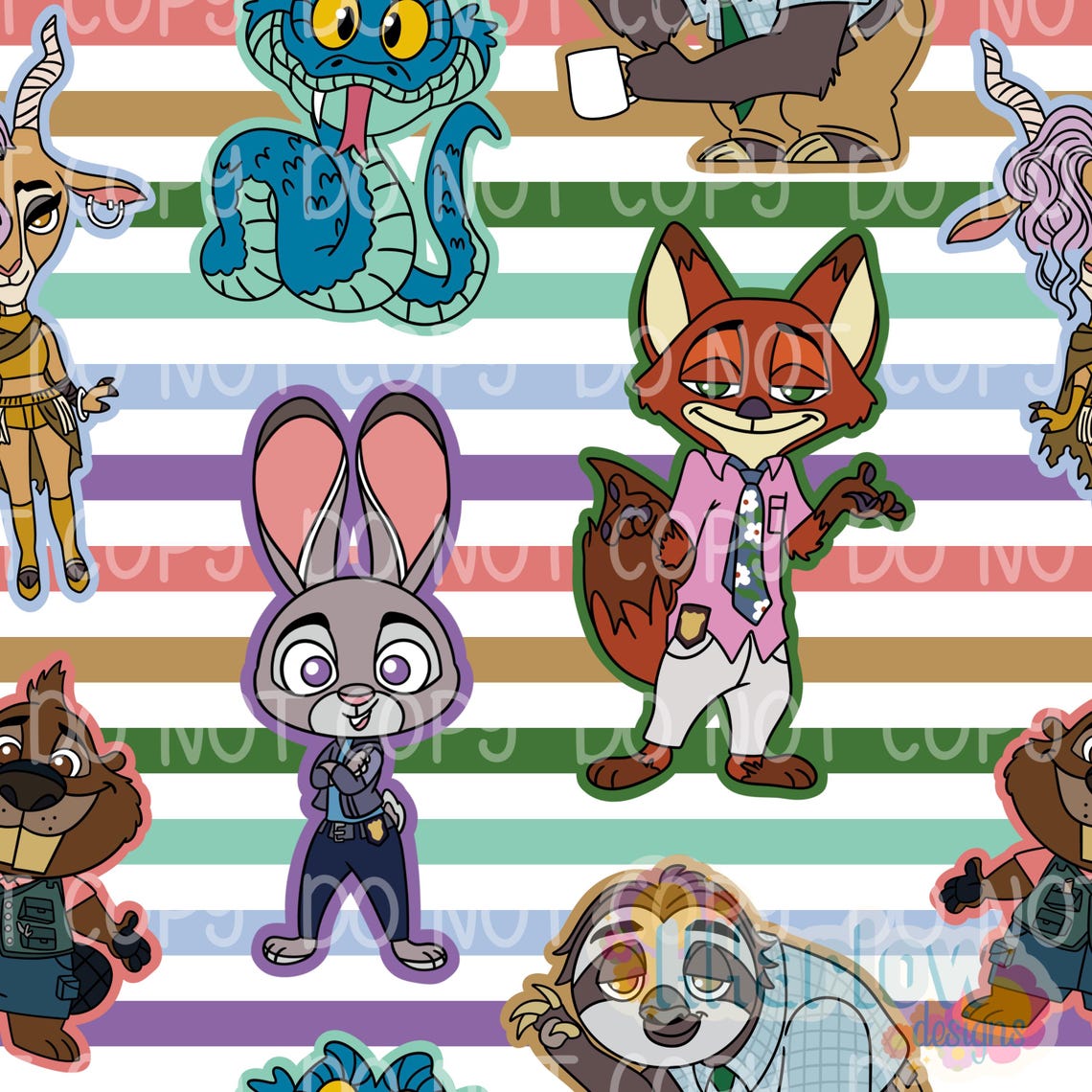 Zootopia 2 Seamless Pattern 12x12 300 DPI - Etsy