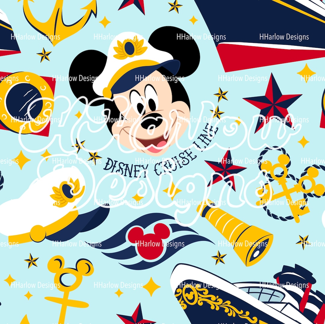 DCL Ships Ahoy Cruise Seamless Pattern 12x12 300 DPI - Etsy