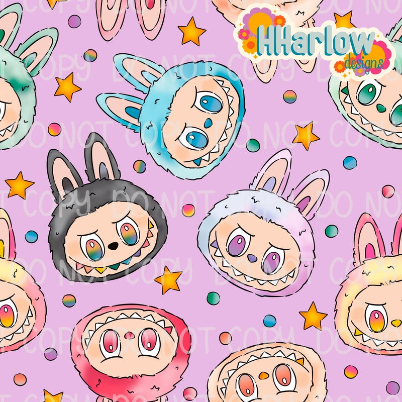 Tie Dye Labubu - Etsy