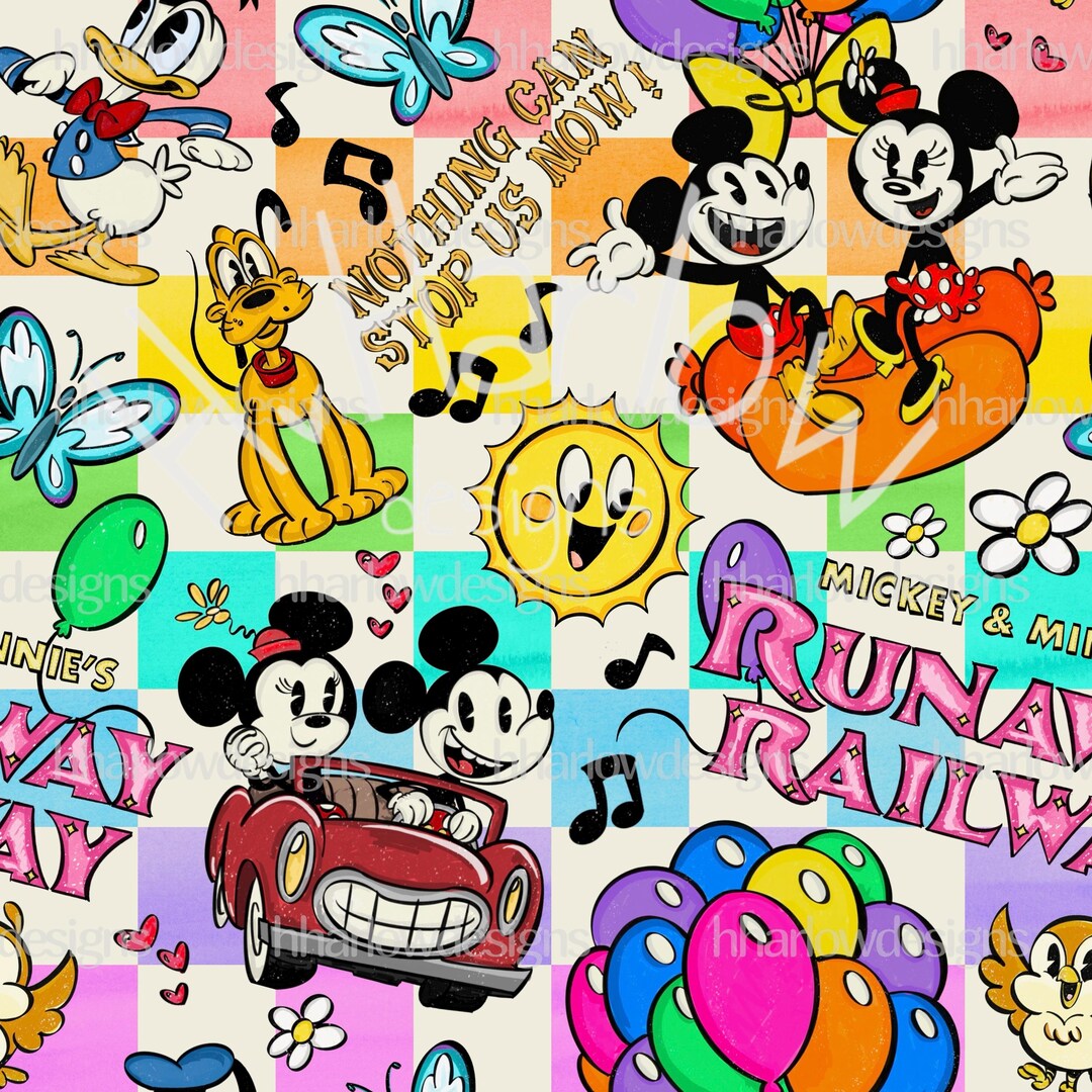 Runaway Railway Rainbow Check Seamless Pattern 12x12 300 DPI - Etsy