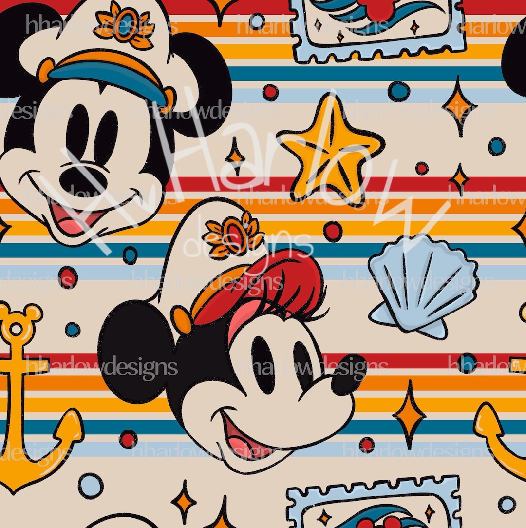 DCL Retro Cruise Stripes Seamless Pattern 12x12 300 DPI - Etsy