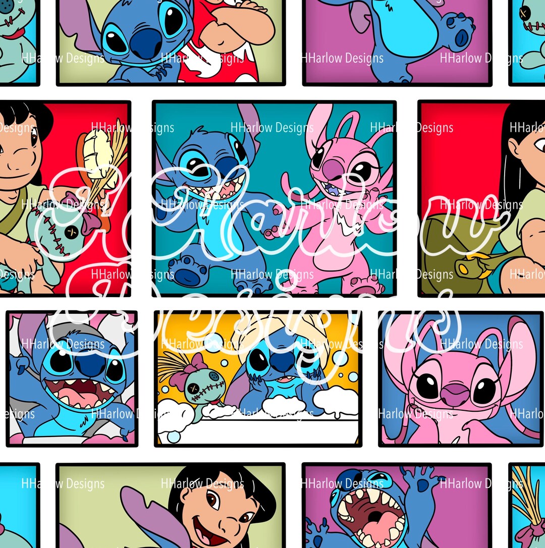 Lilo & Stitch Boxes Seamless Pattern 12x12 300 DPI - Etsy