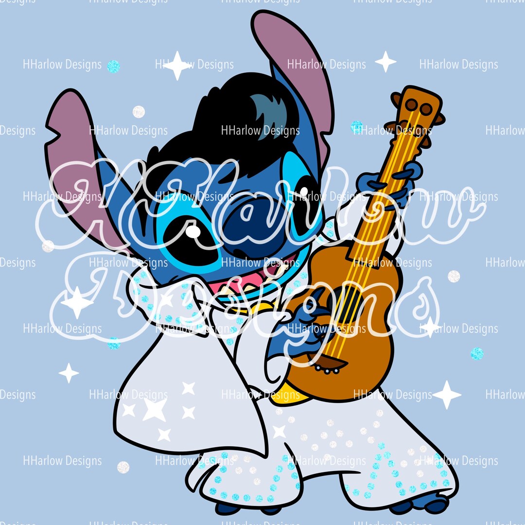 Elvis Stitch PNG 12x12 300 DPI - Etsy