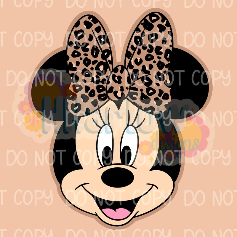 Leopard Minnie Mouse - Etsy