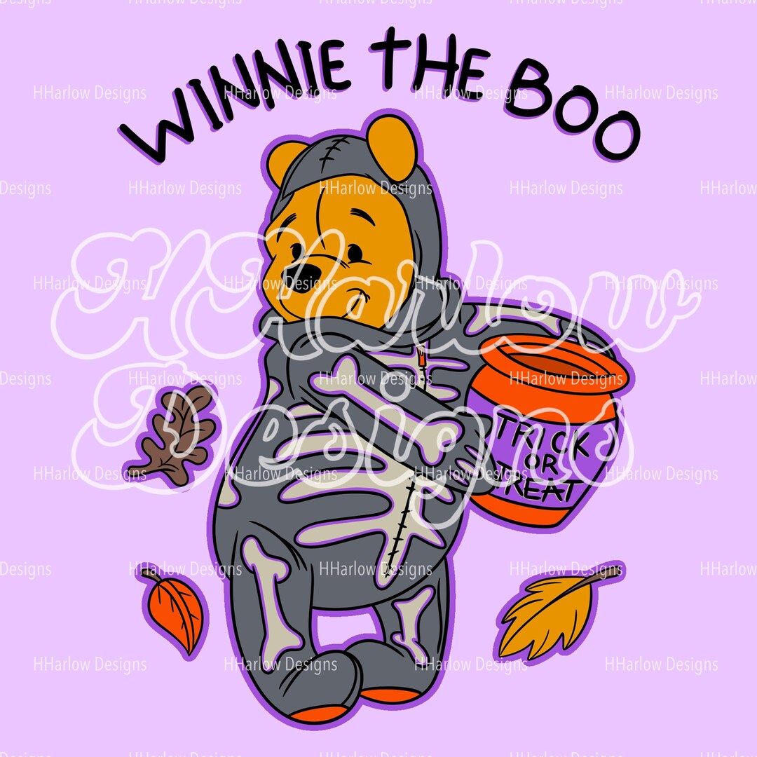 Winnie the Boo Halloween Dress up PNG 300 DPI - Etsy