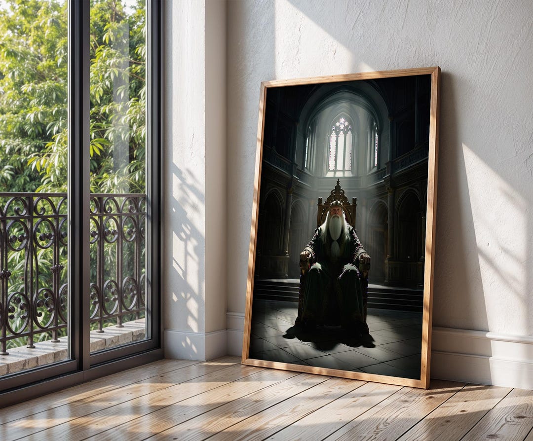 Wizard King Throne Art – Magical Fantasy Wall Print – Albus Inspired ...