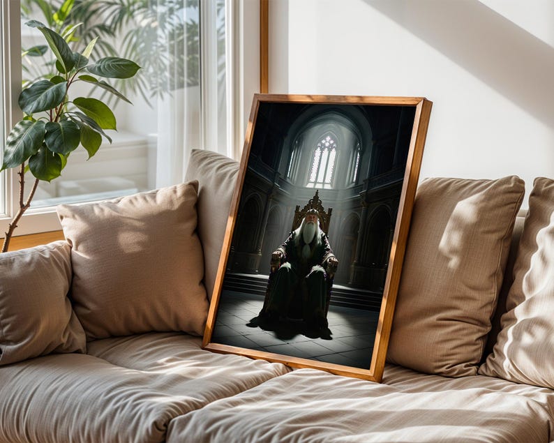 Wizard King Throne Art – Magical Fantasy Wall Print – Albus Inspired ...