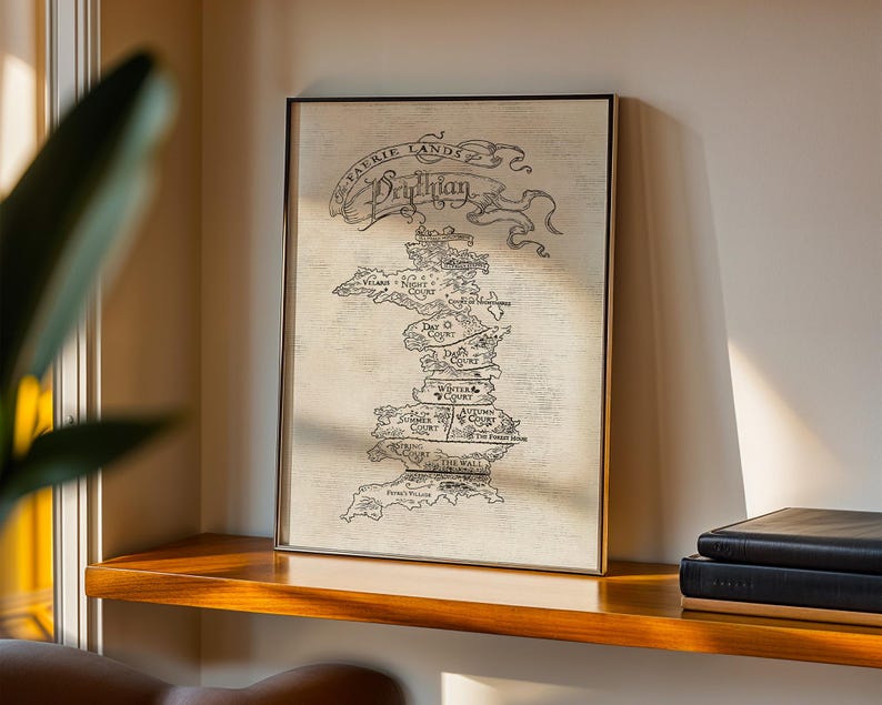 Vintage Faerie Lands Map Print – Fantasy Realm Wall Decor (digital ...