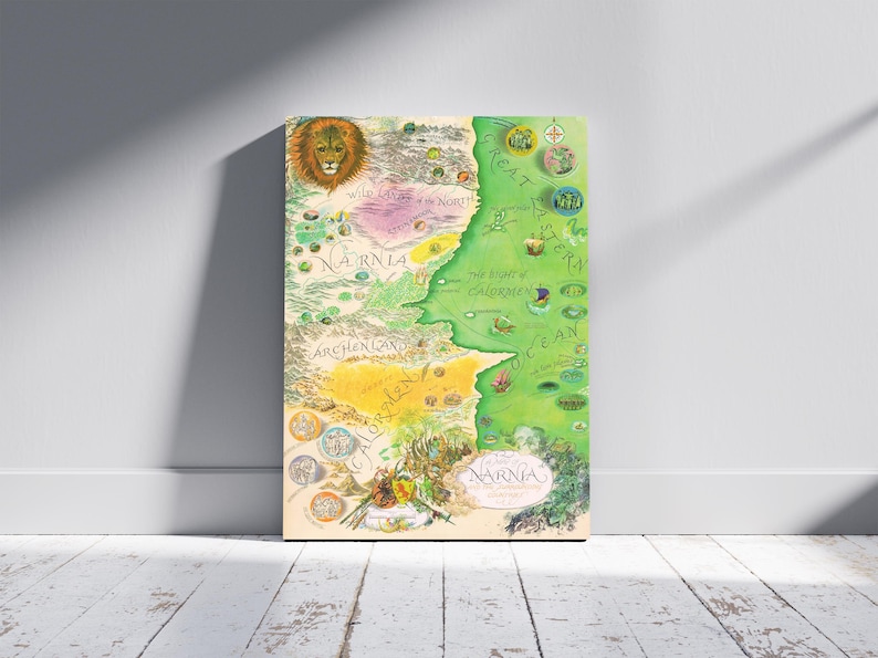 A Map of Narnia and the Surrounding Lands – Fantasy Printable Map ...