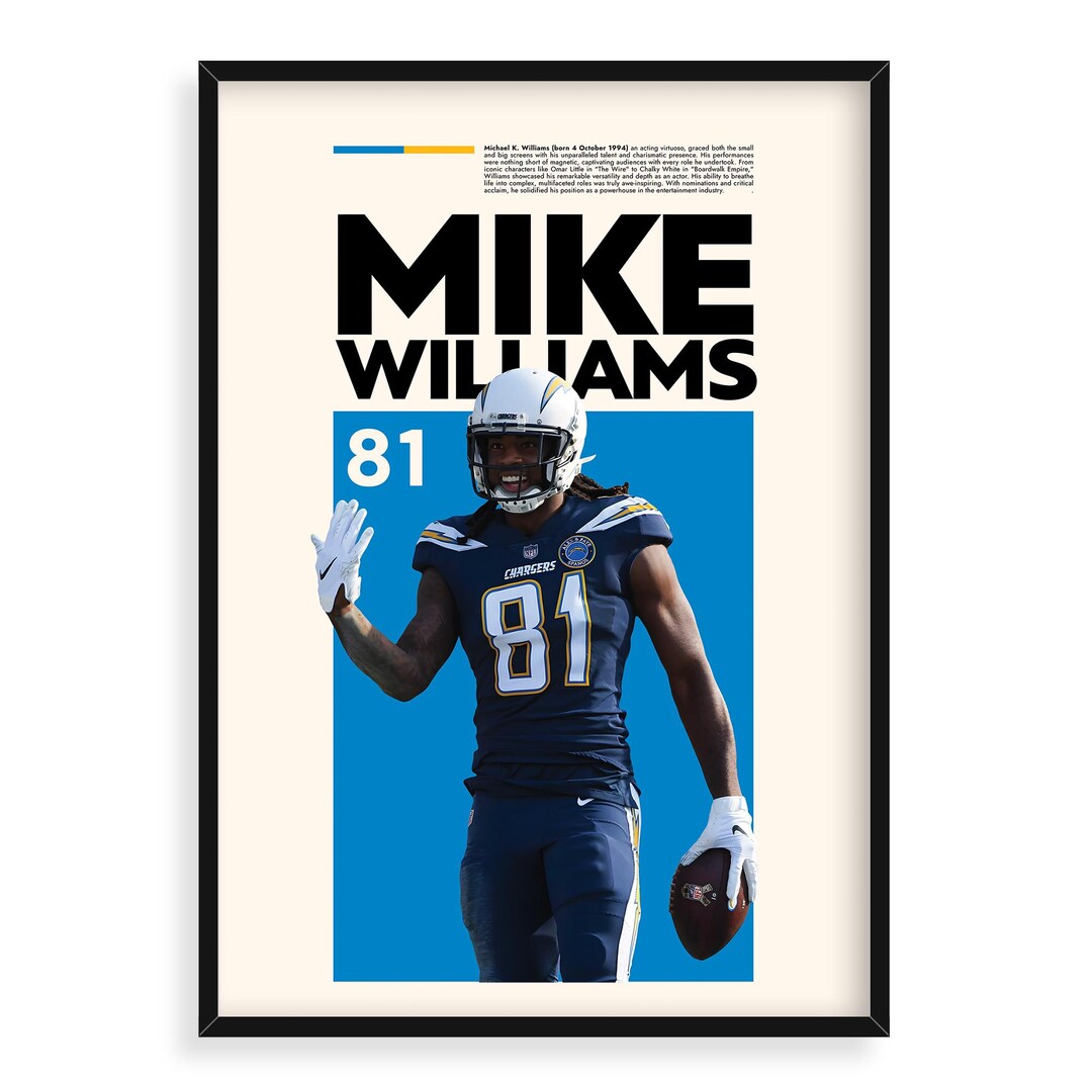 Mike Williams, High Resolution Printable Sports Poster, Football Fan ...