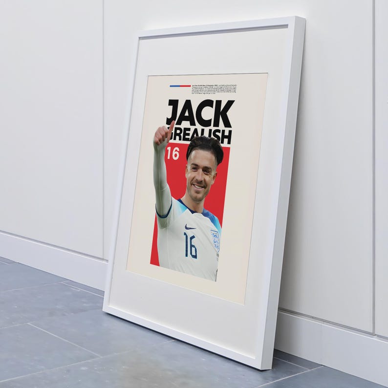 Jack Grealish, High Resolution Printable Sports Poster, Soccer Fan Gift ...