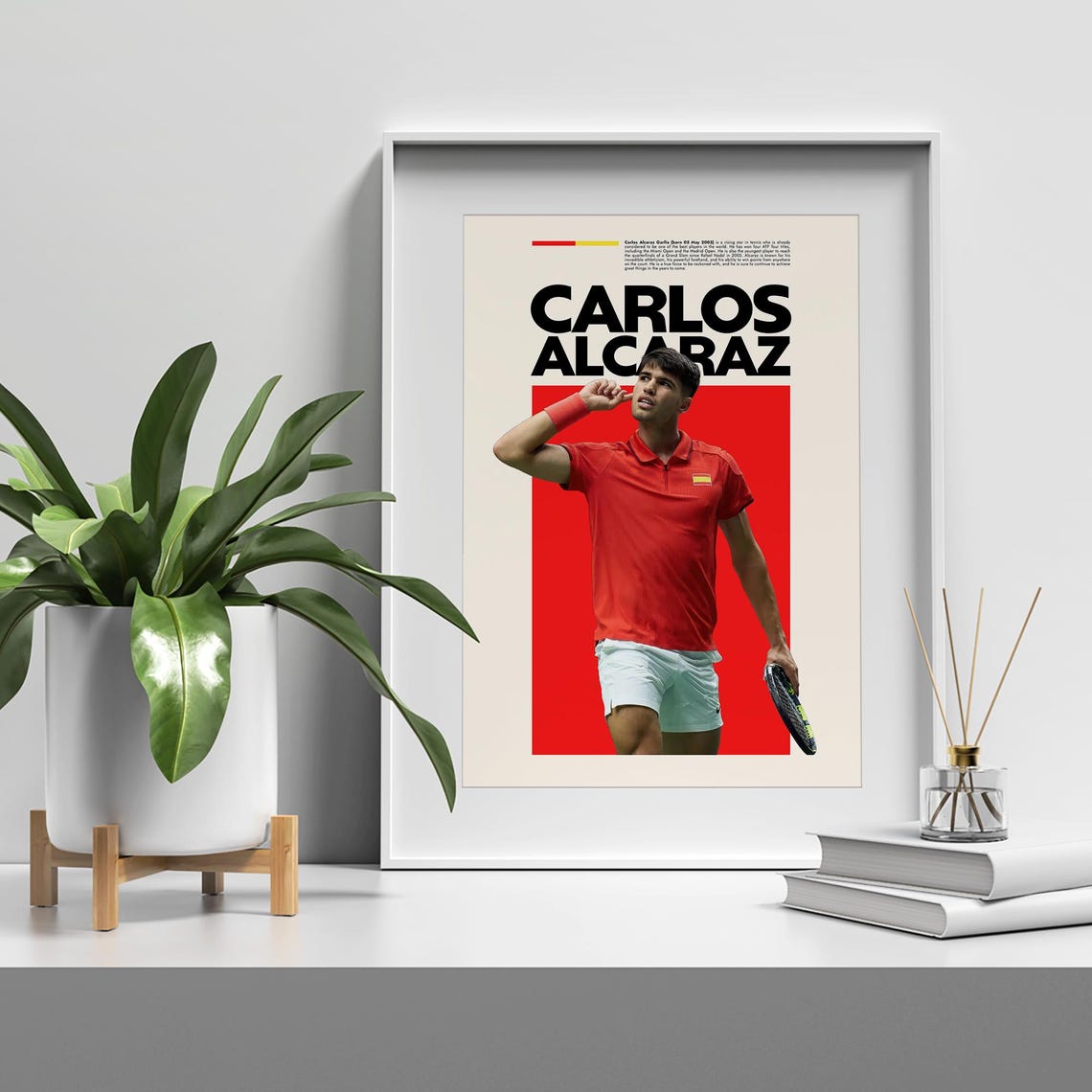 Carlos Alcaraz, High Resolution Printable Sports Poster, Tennis Fan ...