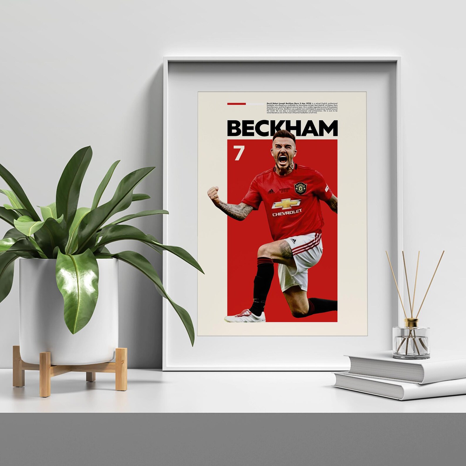 David Beckham, High Resolution Printable Sports Poster, Soccer Fan Gift ...