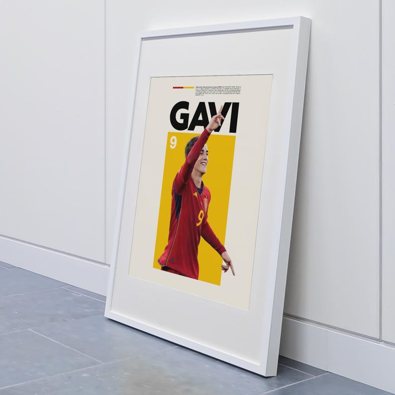 Gavi, High Resolution Printable Sports Poster, Soccer Fan Gift Idea ...