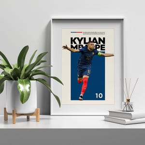 Kylian Mbappé, High Resolution Printable Sports Poster, Soccer Fan Gift ...