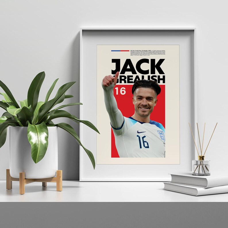 Jack Grealish, High Resolution Printable Sports Poster, Soccer Fan Gift ...