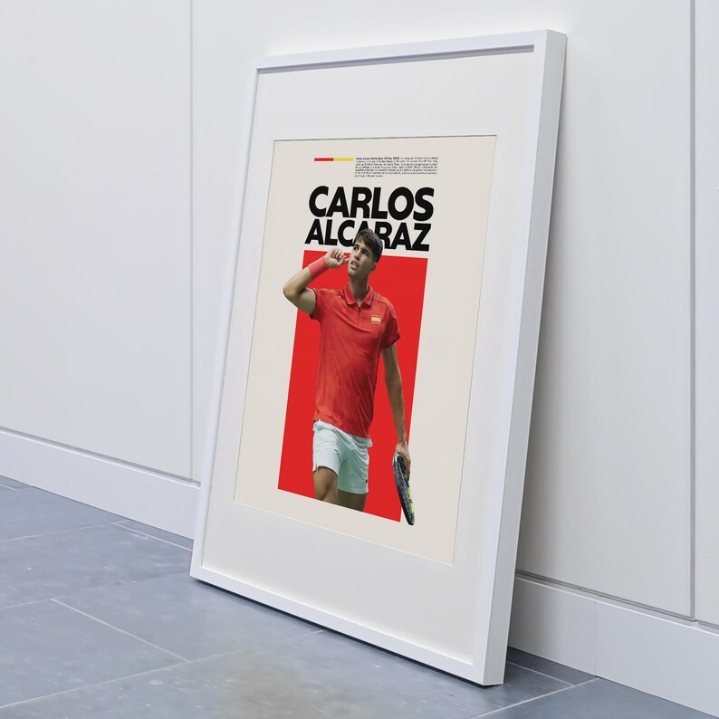 Carlos Alcaraz, High Resolution Printable Sports Poster, Tennis Fan ...