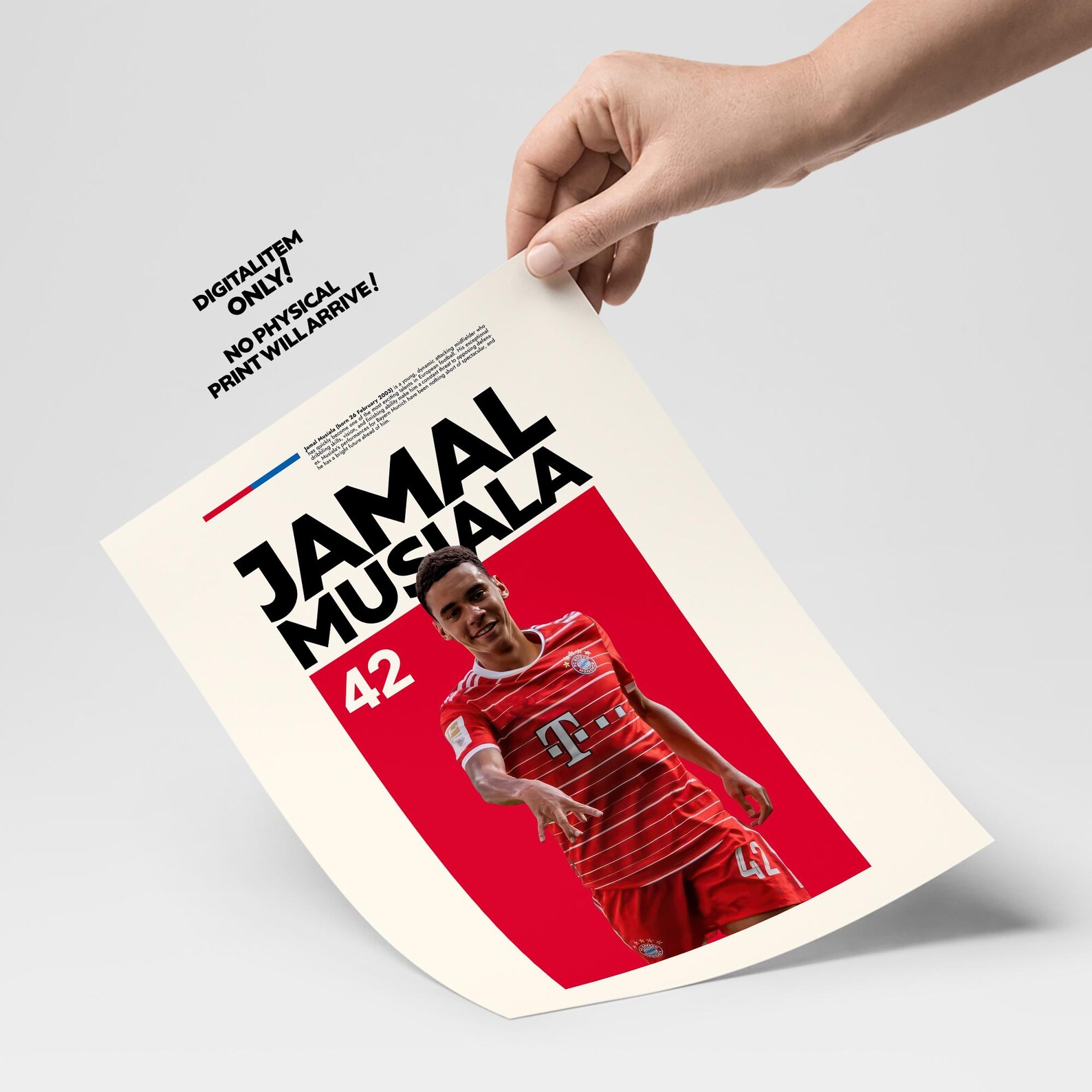 Jamal Musiala, High Resolution Printable Sports Poster, Soccer Fan Gift ...