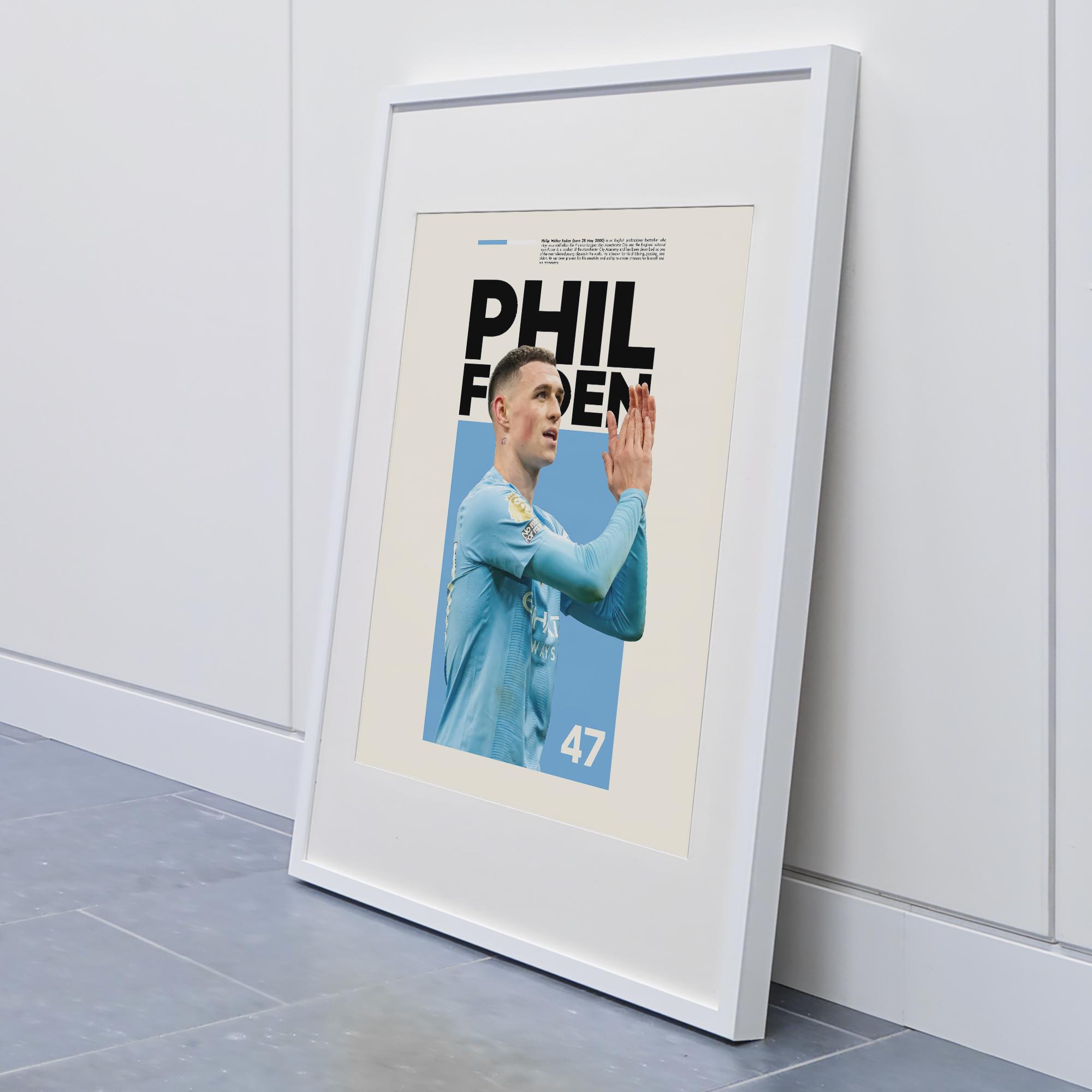 Phil Foden, High Resolution Printable Sports Poster, Soccer Fan Gift ...