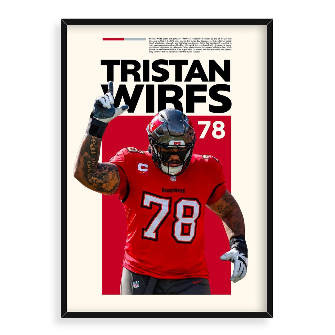 Tristan Wirfs, High Resolution Printable Sports Poster, Football Fan ...