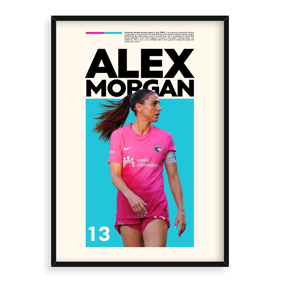 Alex Morgan, High Resolution Printable Sports Poster, Soccer Fan Gift ...