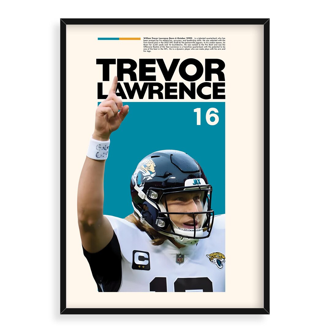 Trevor Lawrence, High Resolution Printable Sports Poster, Football Fan ...