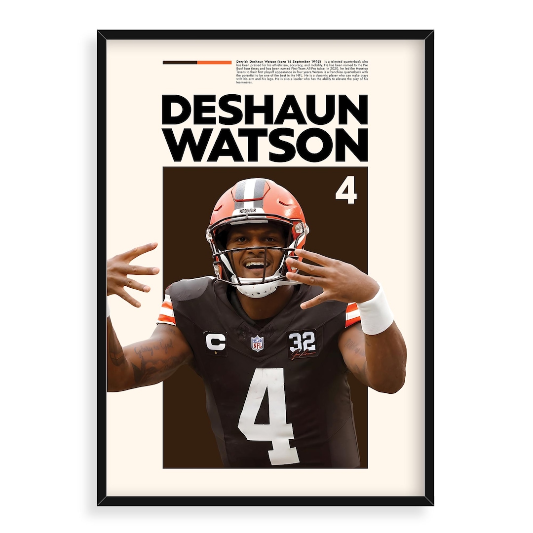 Deshaun Watson, High Resolution Printable Sports Poster, Football Fan ...