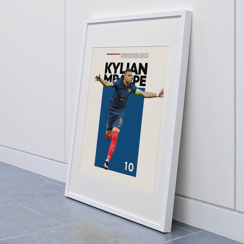 Kylian Mbappé, High Resolution Printable Sports Poster, Soccer Fan Gift ...
