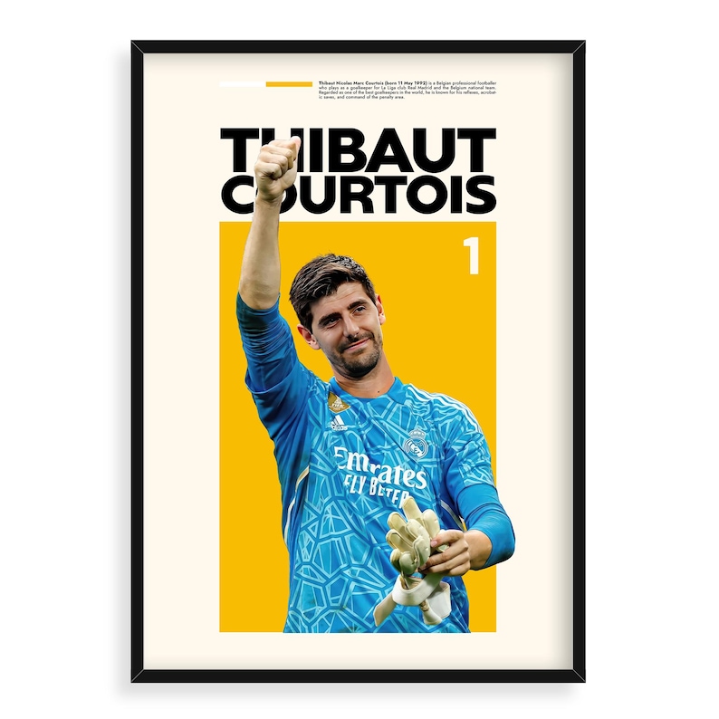 Thibaut Courtois, High Resolution Printable Sports Poster, Soccer Fan ...